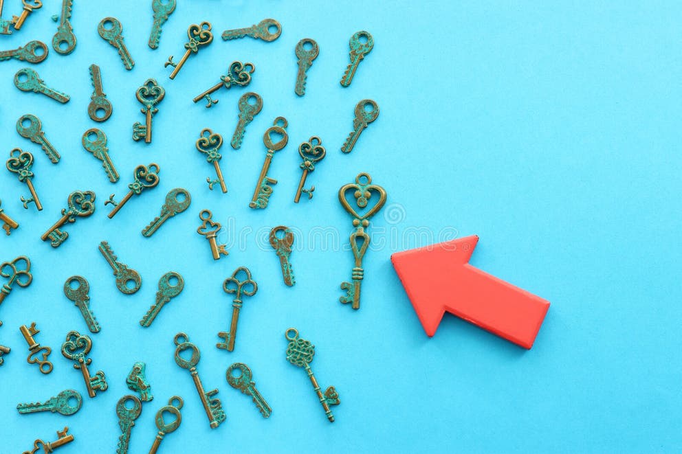 Concept Image of Choosing Unique Key from the Group. Idea of Making the ...