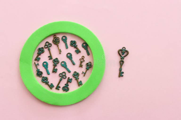 Concept Image of Choosing Unique Key from the Group. Idea of Making the ...