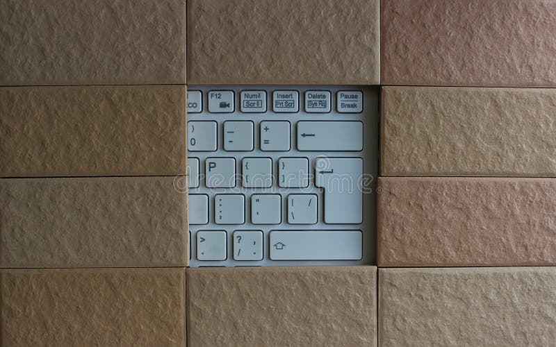 Part of the Keyboard is Visible through a Clear Rectangle in the ...