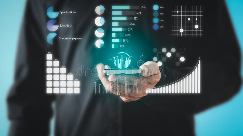 Concept Image of Data Gathering and Statistical Working Stock Photo ...