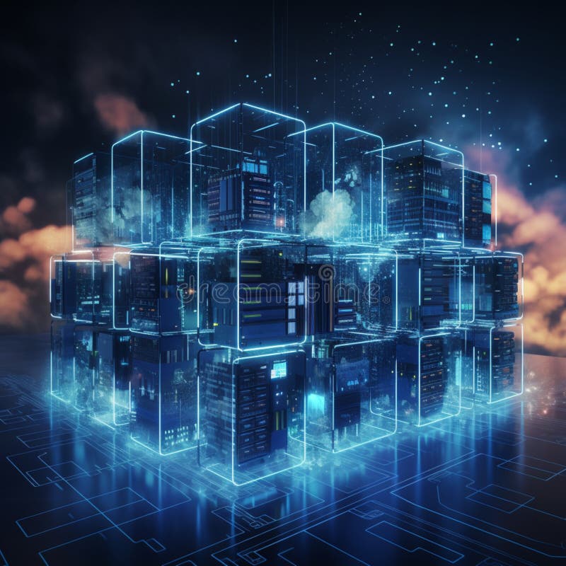 Concept Image Data Storage Cabinet Quantum Computing Database Cloud ...