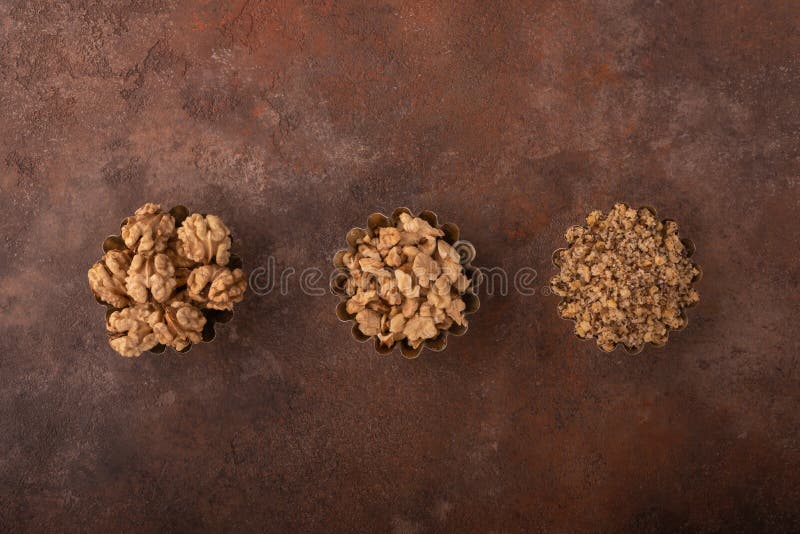 Whole Walnut Kernels, Walnut Pieces, Crushed Walnuts in Vintage Iron ...