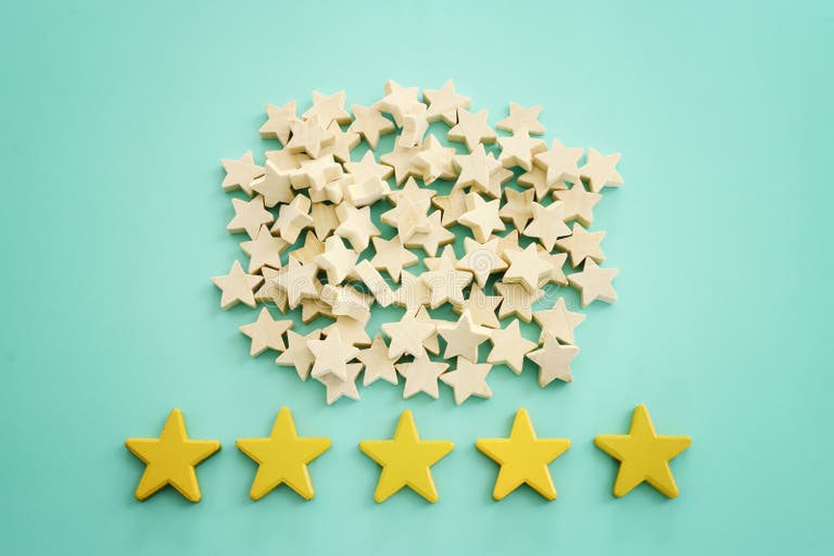 Concept Image of Five Star Rating. Idea of Quality and Customer ...