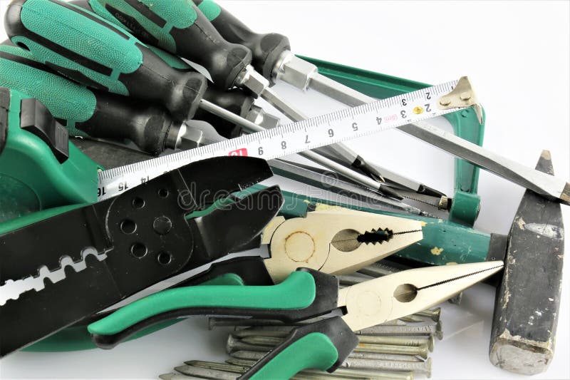 An Concept Image of a Handyman Tools Stock Image - Image of industrial ...