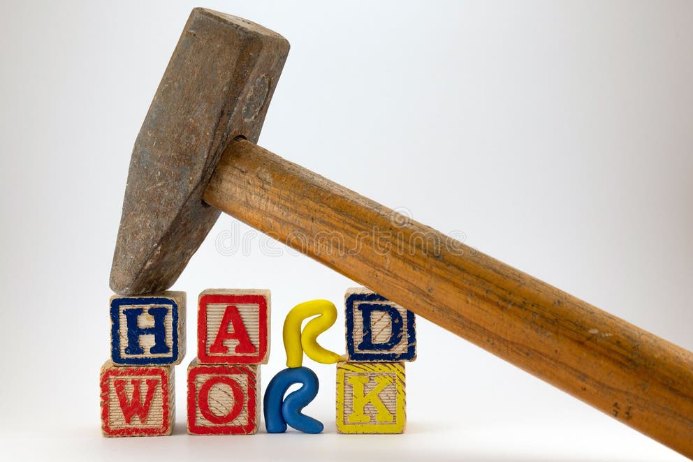 Concept Image of Hard Work with a Hammer Stock Image - Image of ...