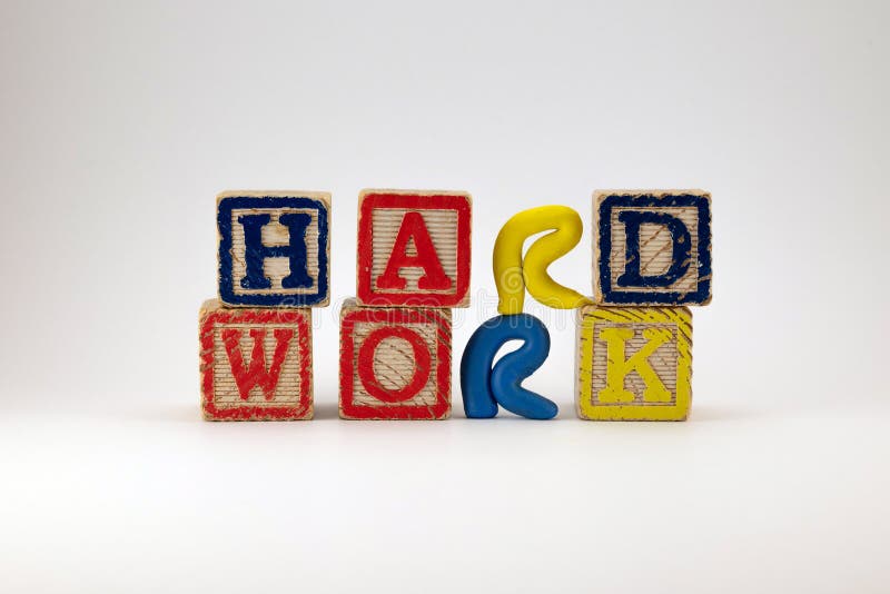 Concept Image of Hard and Hard Work Stock Photo - Image of motivation ...