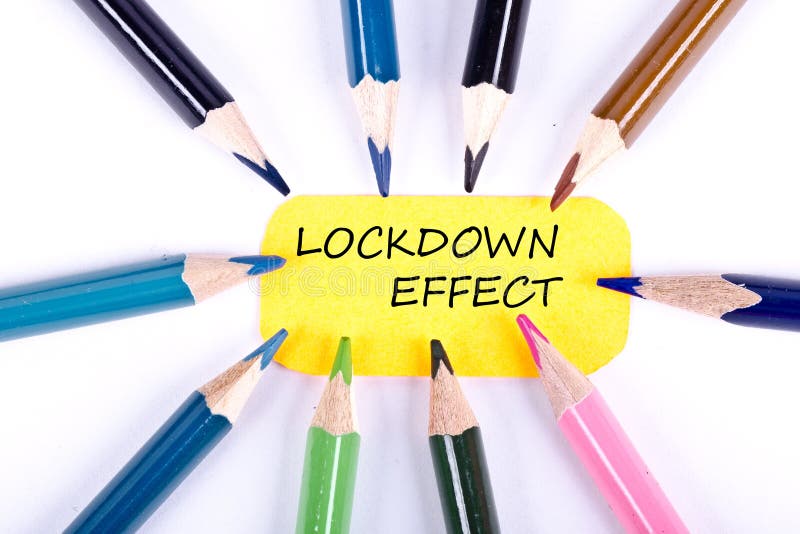 Concept Image with Lockdown Effect Word Stock Photo - Image of casualty ...
