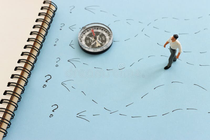 Concept Image of Man Thinking about Solving a Problem and Looking for a ...