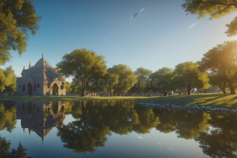 Image of Medieval Fantasy Tabletop Map .AI Generated Stock Illustration ...