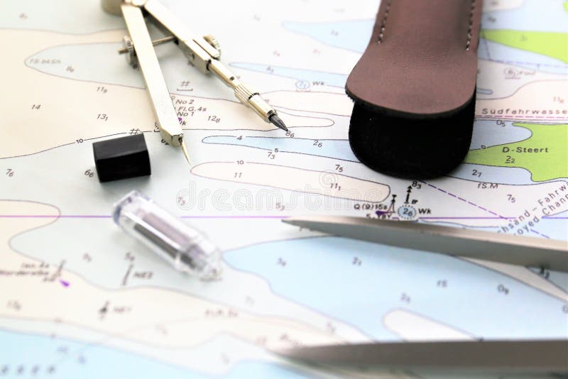 An Concept Image of a Nautical Design - Map, Plan Stock Image - Image ...