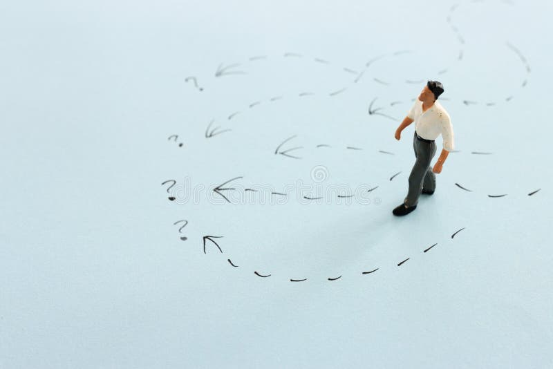 Concept Image of People Thinking about Solving a Problem and Looking ...