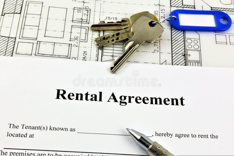 An Concept Image of a Rental Agreement Stock Image - Image of paperwork ...
