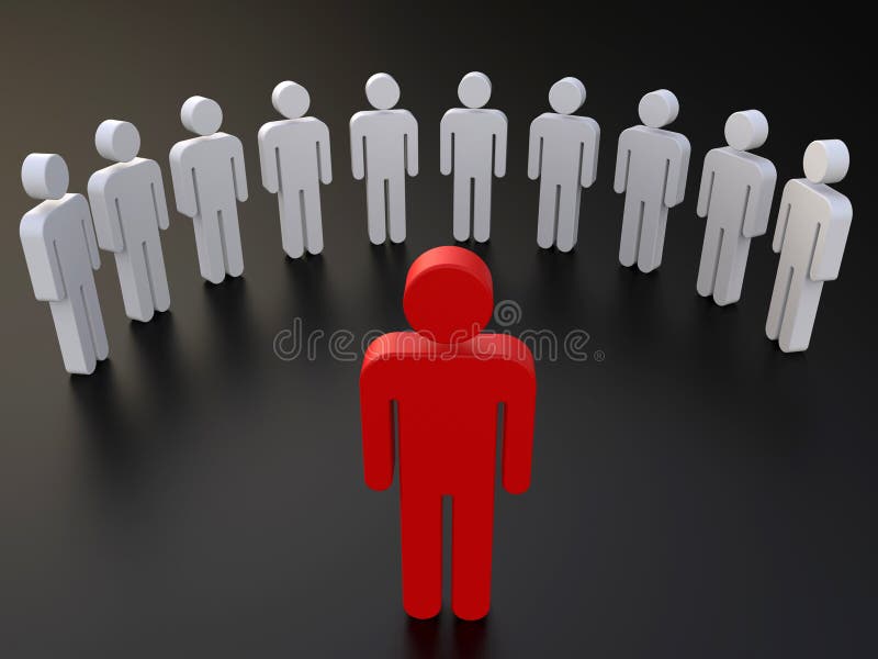 Concept Image Representing the Leader and His Team Stock Illustration ...