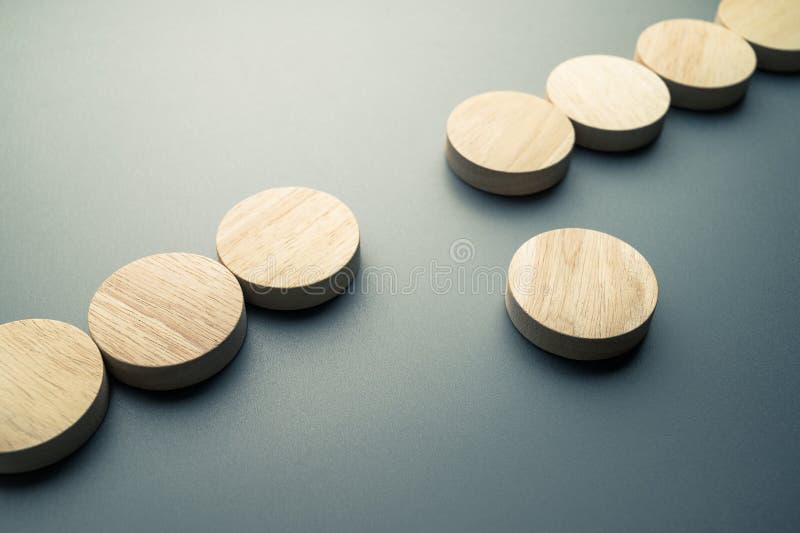 A Round Wood Blocks Different, and Original Concept Stock Photo - Image ...