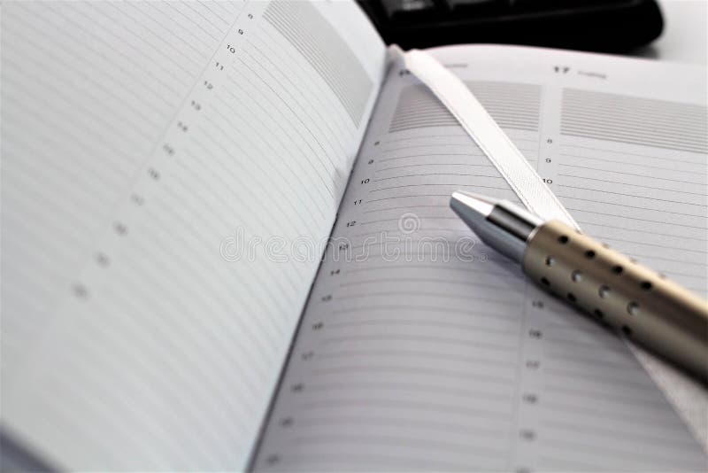 An Concept Image of a Schedule - Planner - with Copy Space Stock Image ...