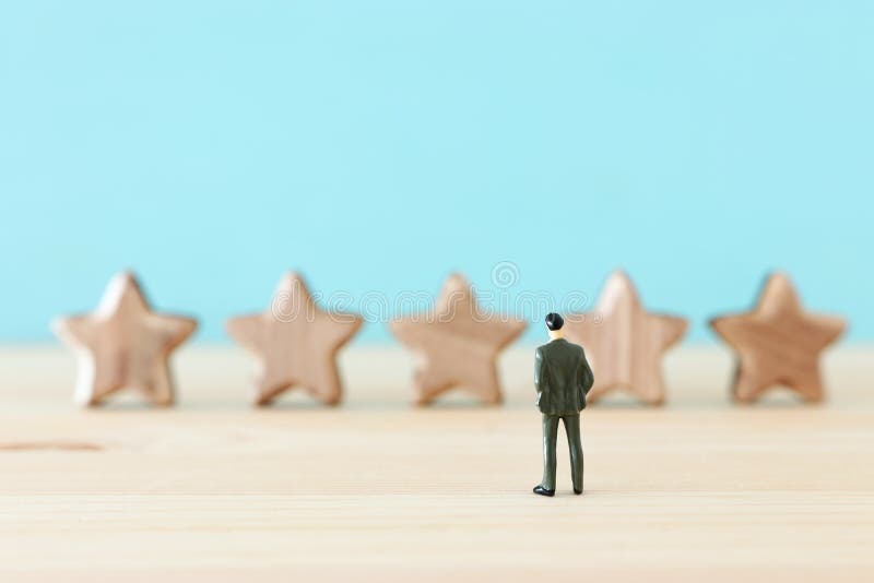 Concept Image of Setting a Five Star Goal. Increase Rating or Ranking ...