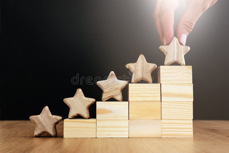 Concept Image of Setting a Five Star Goal. Increase Rating or Ranking ...