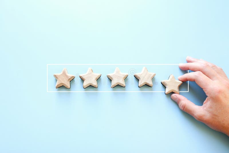 Concept Image of Setting a Five Star Goal. Increase Rating or Ranking ...