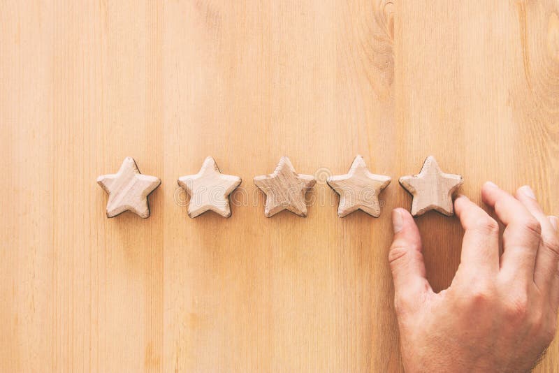 Concept Image of Setting a Five Star Goal. Increase Rating or Ranking ...