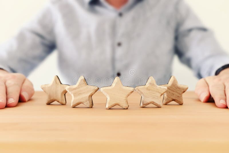 Concept Image of Setting a Five Star Goal. Increase Rating or Ranking ...