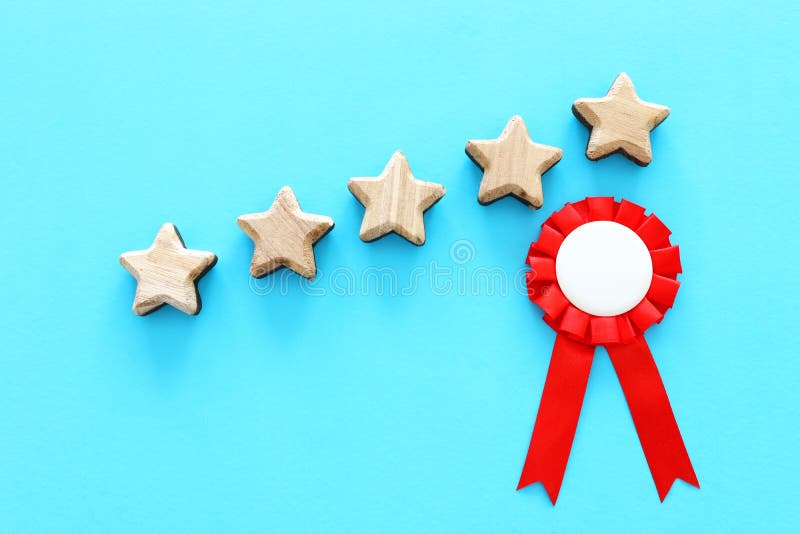 Concept Image of Setting a Five Star Goal. Increase Rating or Ranking ...