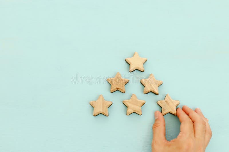 Concept Image of Setting a Five Star Goal. Increase Rating or Ranking ...
