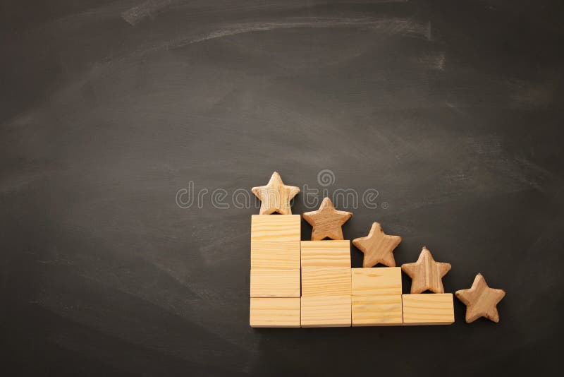 Concept Image of Setting a Five Star Goal. Increase Rating or Ranking ...