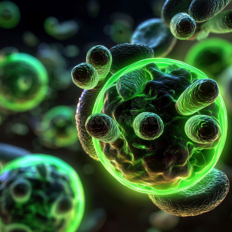 Concept Image Showcases a Thriving Bacterial Ecosystem, Emphasizing the ...