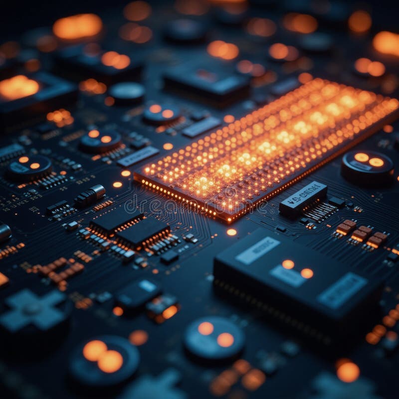 Image Showcasing Quantum Computing Technology Using Glowing Particle Representation for Data ...