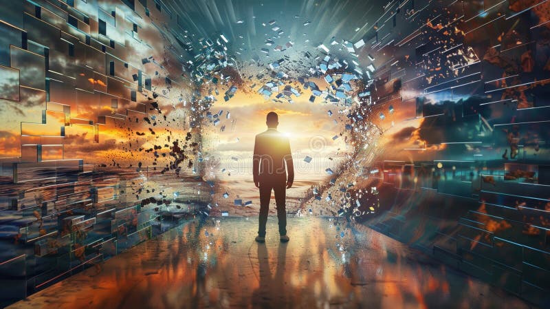 Concept Image Showing the Path of Evolving Mindset and Personal ...