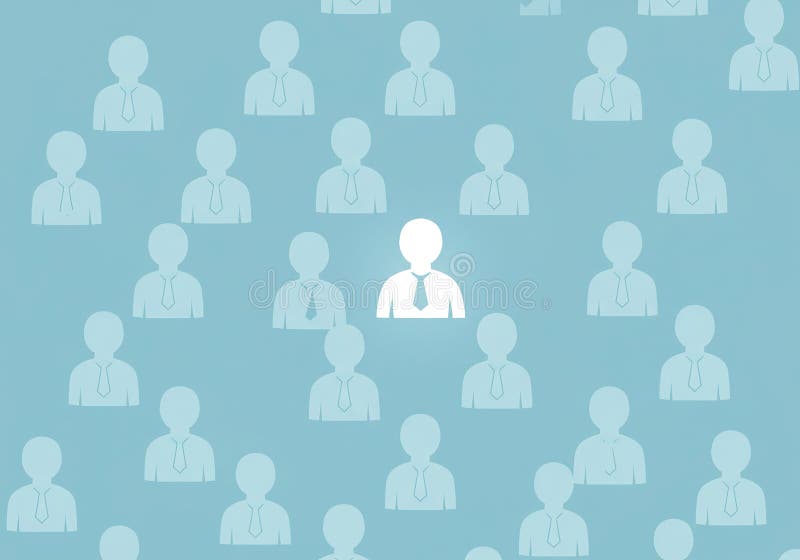 Identifying Customer Concept with White Business Icons Stock ...