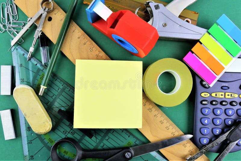 An Concept Image of Some Desk Utensils with Copy Space Stock Image ...