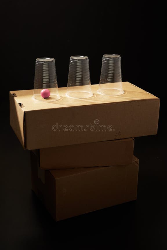 Concept Image of Thimblerig Game with Copyspace Stock Photo - Image of ...