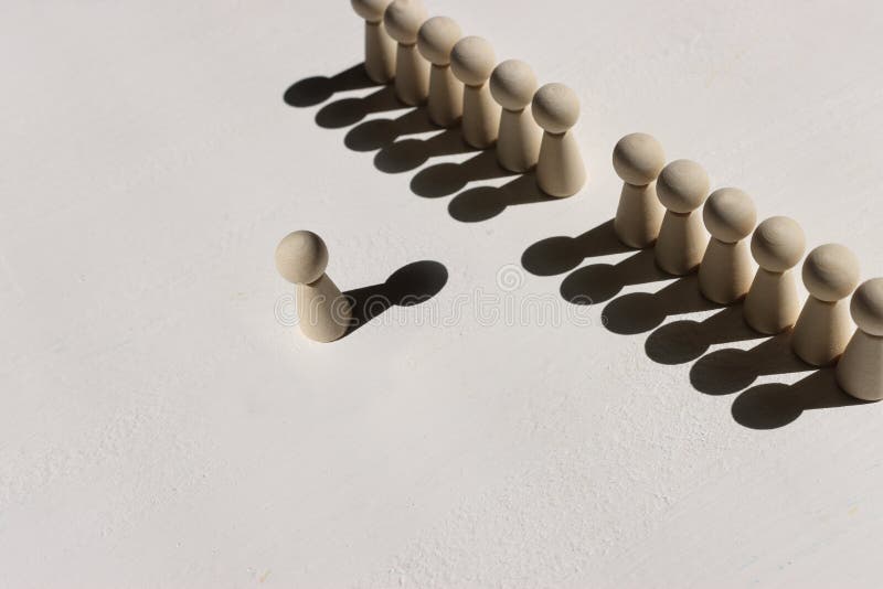 Concept Image of Thinking Different and Finding Creativity. Wooden ...