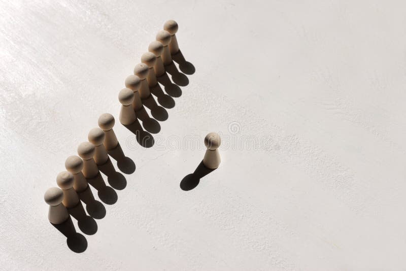 Concept Image of Thinking Different and Finding Creativity. Wooden ...