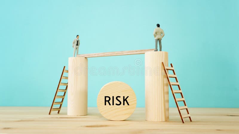 Concept Image of Two Person Figures Facing Each Other on Bridge. Idea ...