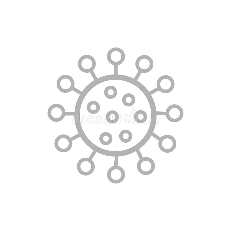 Concept Image of a Virus on a White Background, Vector Illustration ...