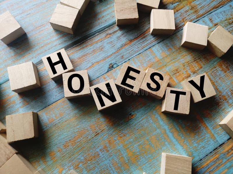 The Word of HONESTY on Building Blocks Concept Stock Photo - Image of ...
