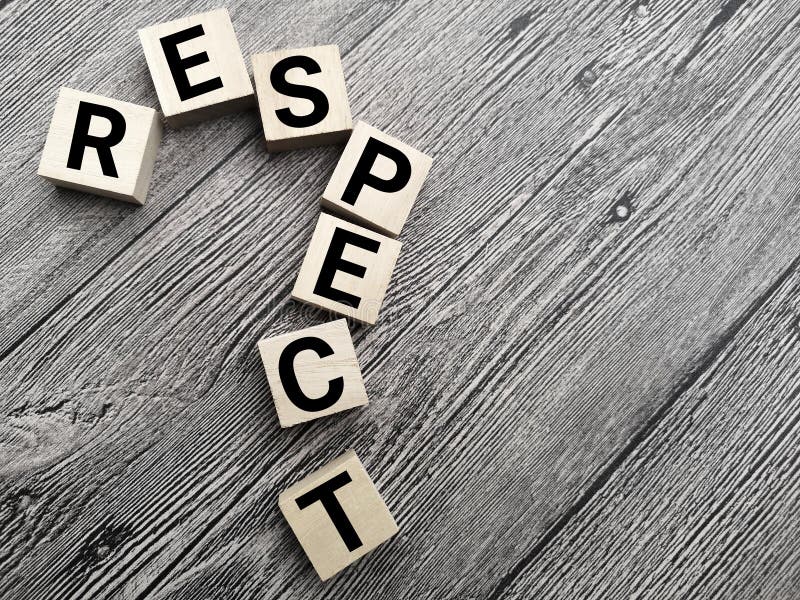 Concept Image a Wooden Blocks and Word RESPECT on Wooden Background ...