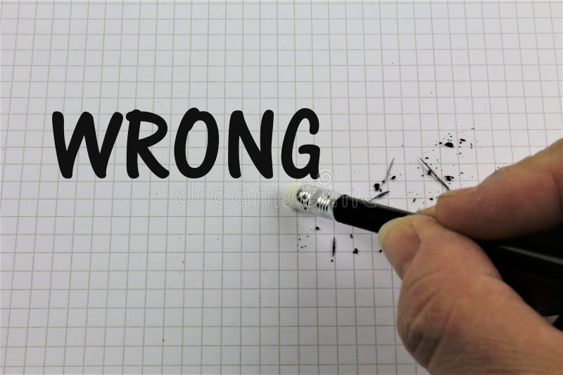 Edit Wrong Word stock photo. Image of word, macro, wrong - 15888648