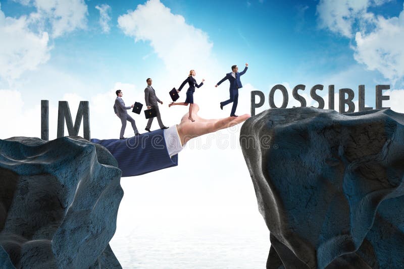 The Concept of Impossible Becoming Possible Stock Photo - Image of ...