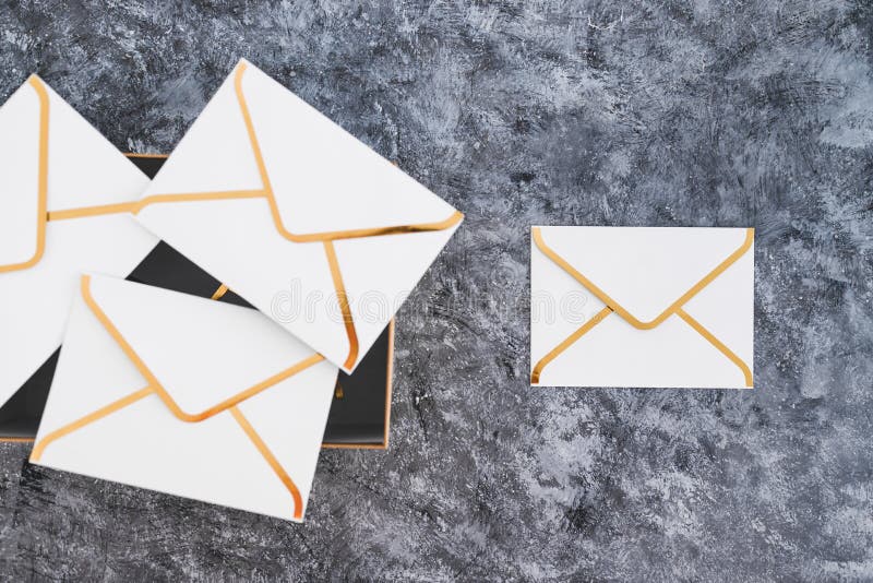 Concept of Inbox Organisation, Group of Envelopes Inside Box Metaphor ...