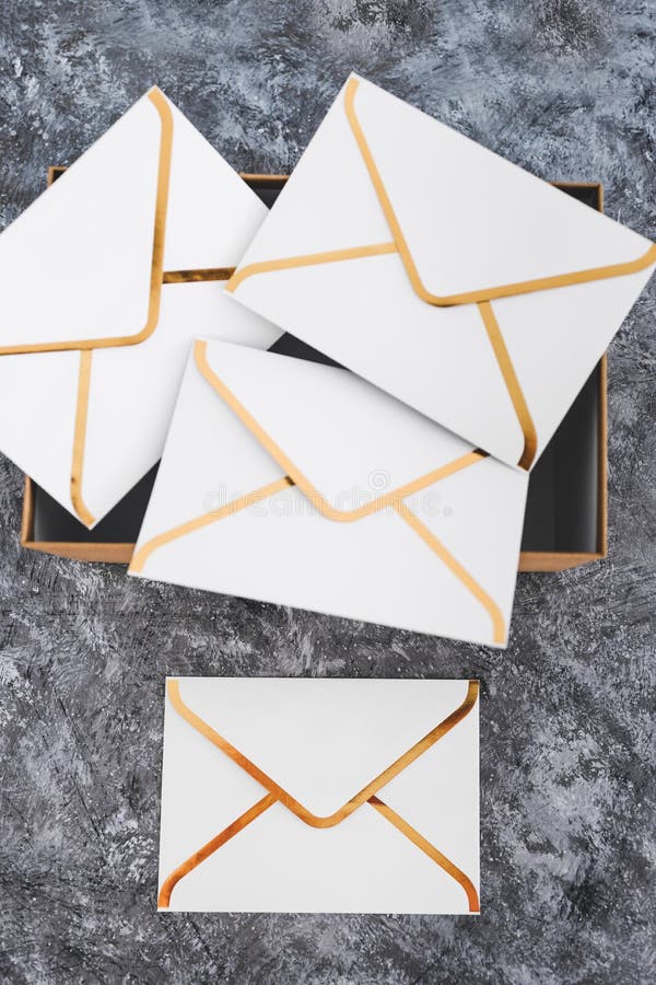 Concept of Inbox Organisation, Group of Envelopes Inside Box Metaphor ...