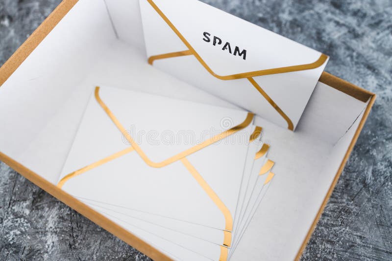 Concept of Inbox Organisation, Group of Envelopes Inside Box Metaphor ...