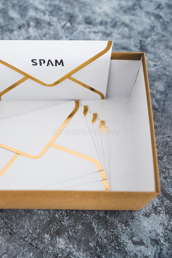 Concept of Inbox Organisation, Group of Envelopes Inside Box Metaphor ...