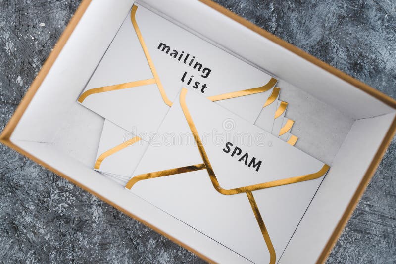 Concept of Inbox Organisation, Group of Envelopes Inside Box Metaphor ... Concept of Inbox Organisation, Group of Envelopes Inside Box Metaphor ...