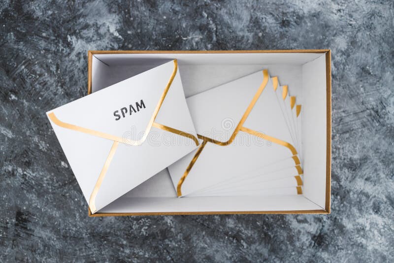 Concept of Inbox Organisation, Group of Envelopes Inside Box Metaphor ...