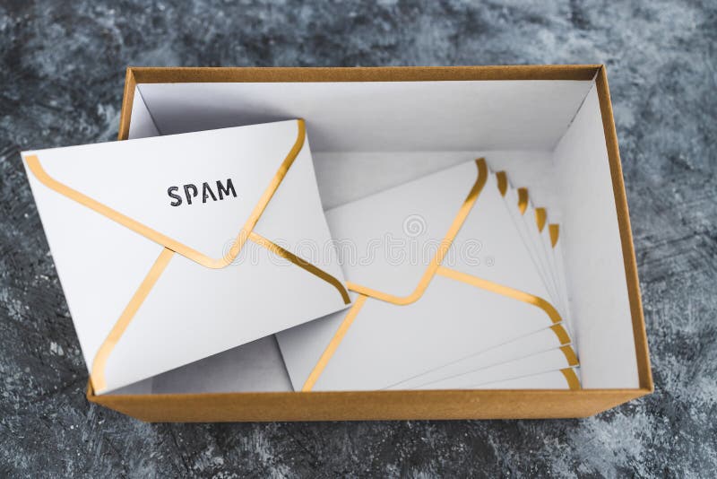 Concept of Inbox Organisation, Group of Envelopes Inside Box Metaphor ...