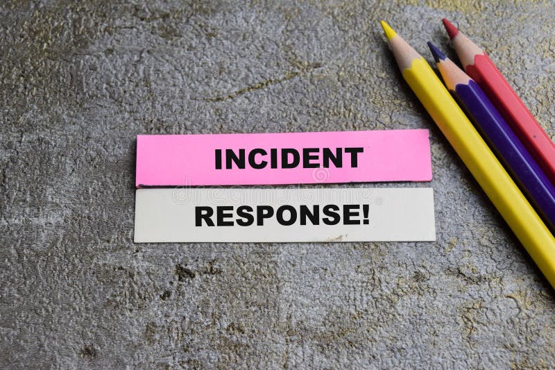Concept of Incident Response Write on Sticky Notes Isolated on Wooden ...