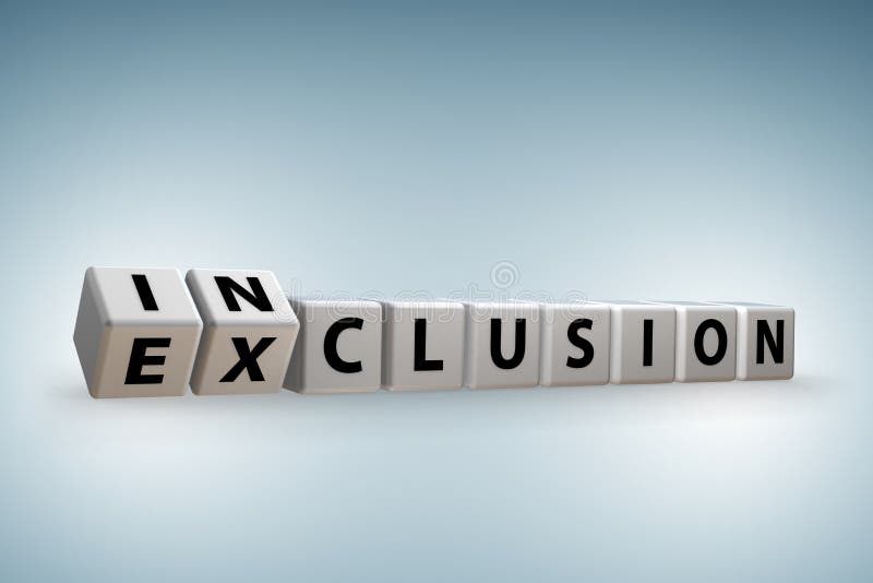 Concept of Inclusion and Exclusion - 3d Rendering Stock Illustration ...